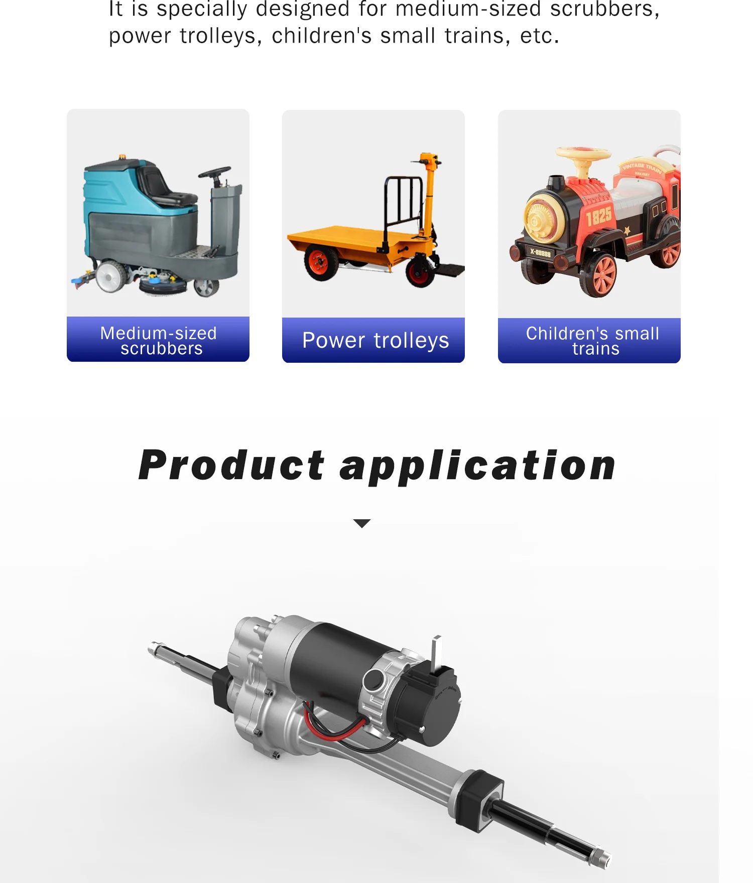 24v Dc Motor Permanent Magnet Differential Drive Axle For Tricycle ...