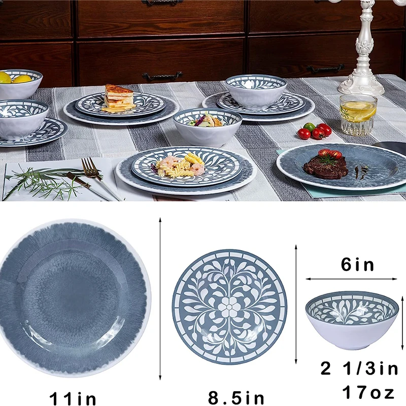 Melamine Unbreakable Luxury Dinnerware Sets for Everyday Use