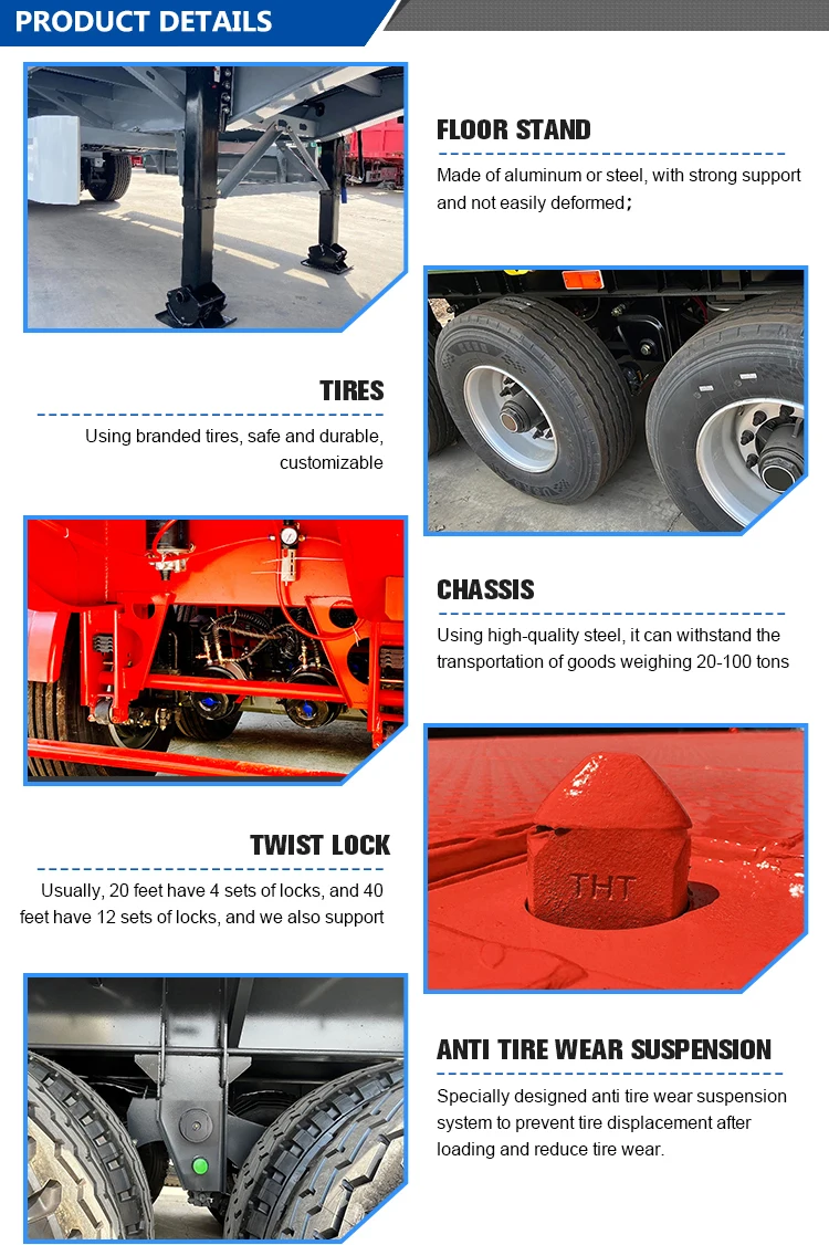 20ft 40ft Flatbed Coal Transport Full Trailer Truck Super Link Mongolia ...