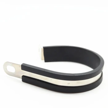 Plastic Pipe Clamps Rubber Coated Hose Clamps P Clips With Pvc Coating ...