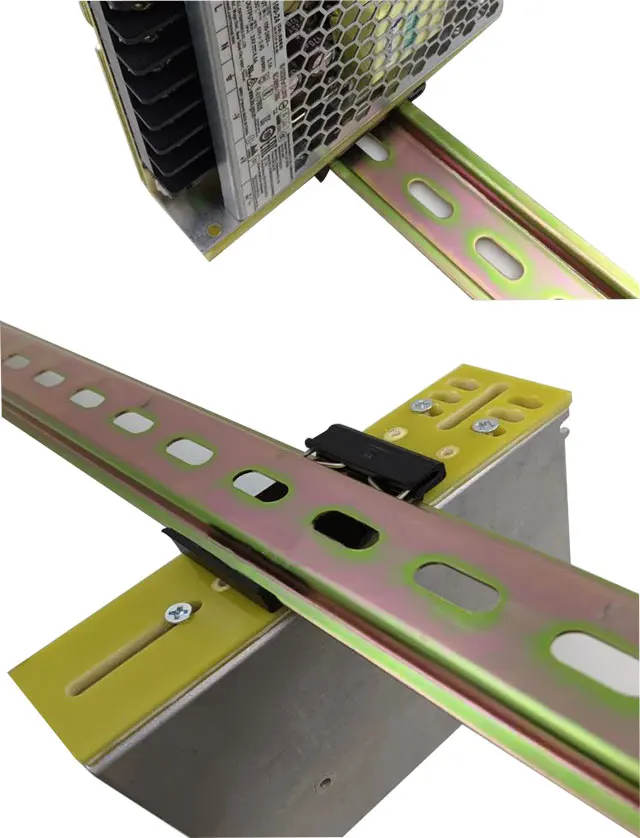 Sturdy 35mm DIN Rail Clip Adapter Plate - Universal Mounting