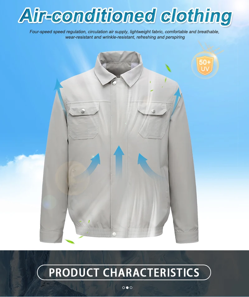 High Temperature Working Worker Clothes Battery Powered Air Conditioner ...