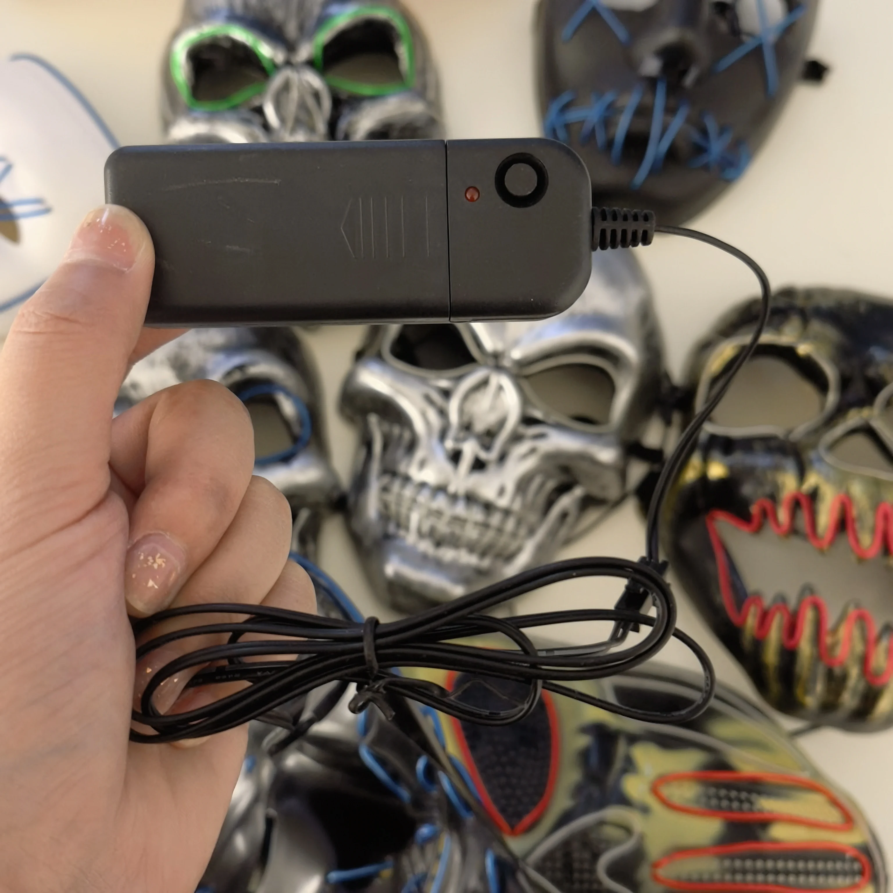 App-controlled Full Face Led Programmable Glow Cosplay Mask For ...