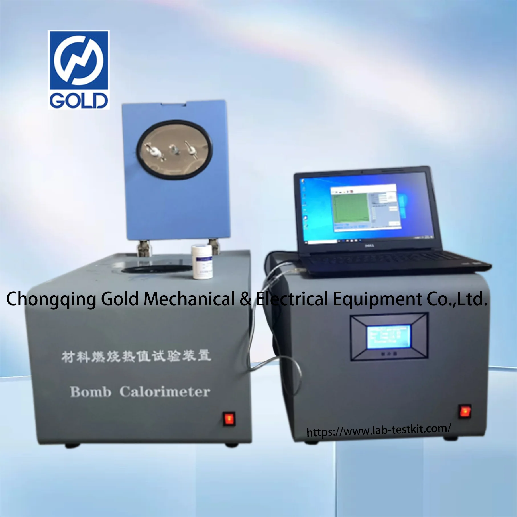 Digital Bomb Calorimeter EN ISO1716 Oxygen Bomb Testing Equipment ISO ...