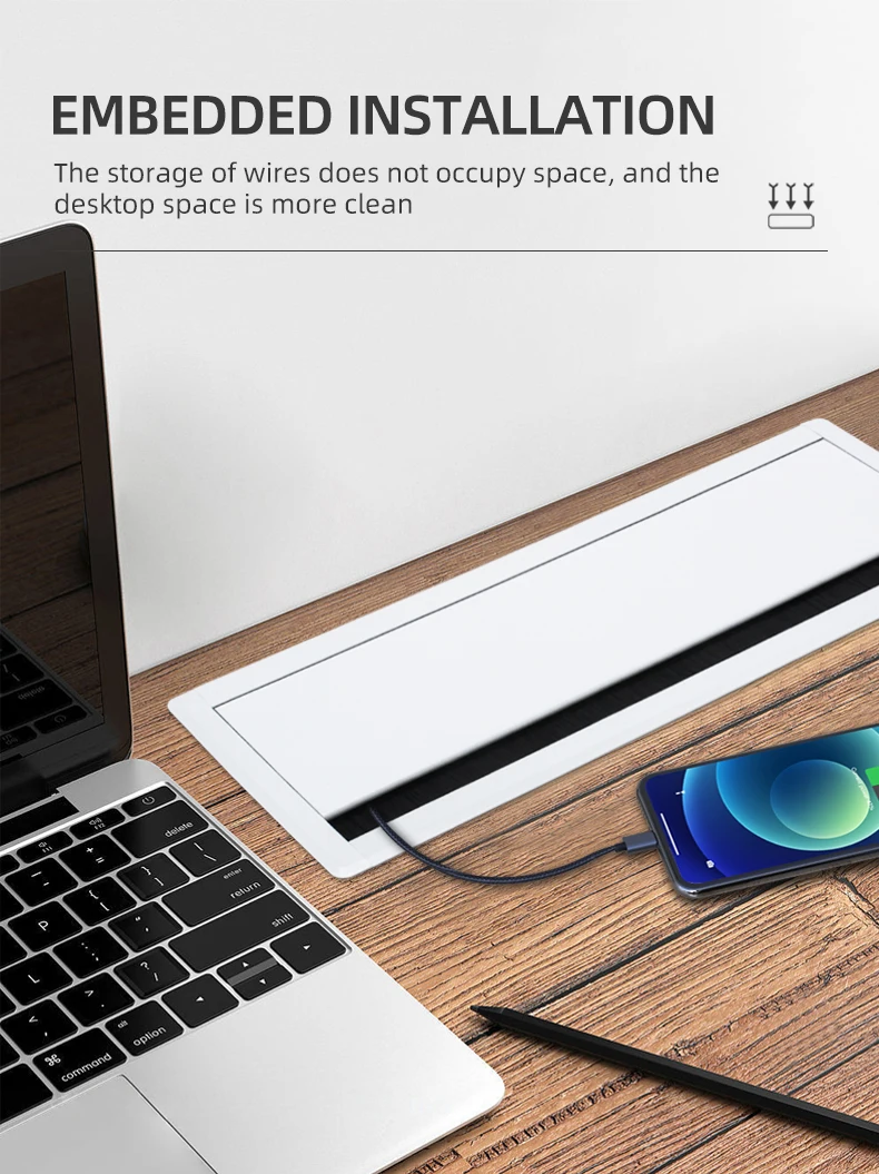 Office Table Cable Soft Closing Manager Furniture Sockets Grommets Hole ...