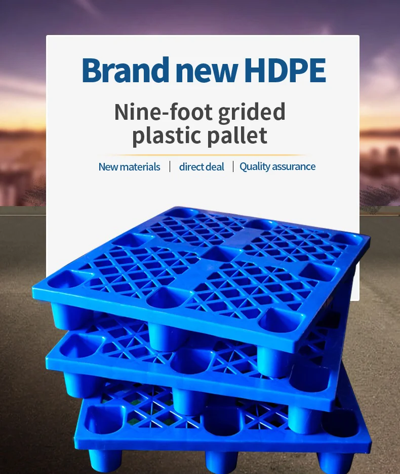 Heavy Duty Reversible HDPE Plastic Pallets for Industrial Use