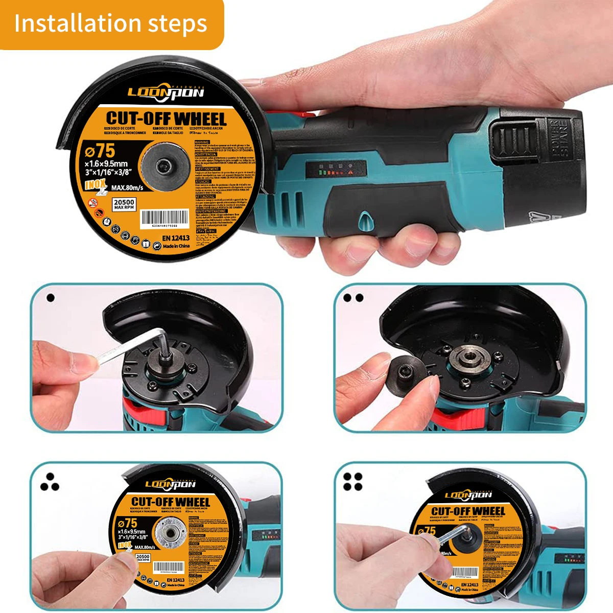 3 Inch Cut-off Wheel Cutting Disc For Metal Stainless Steel Cutting ...