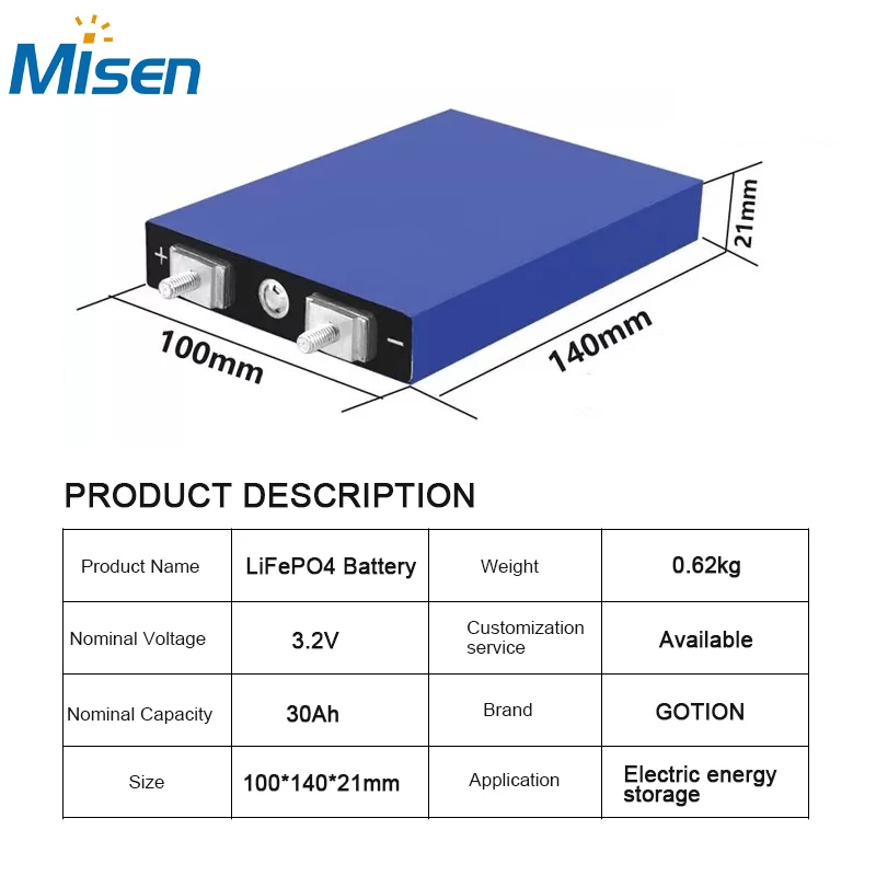 GOTION 3.2v Lifepo4 Battery Cells - High Capacity & Durability