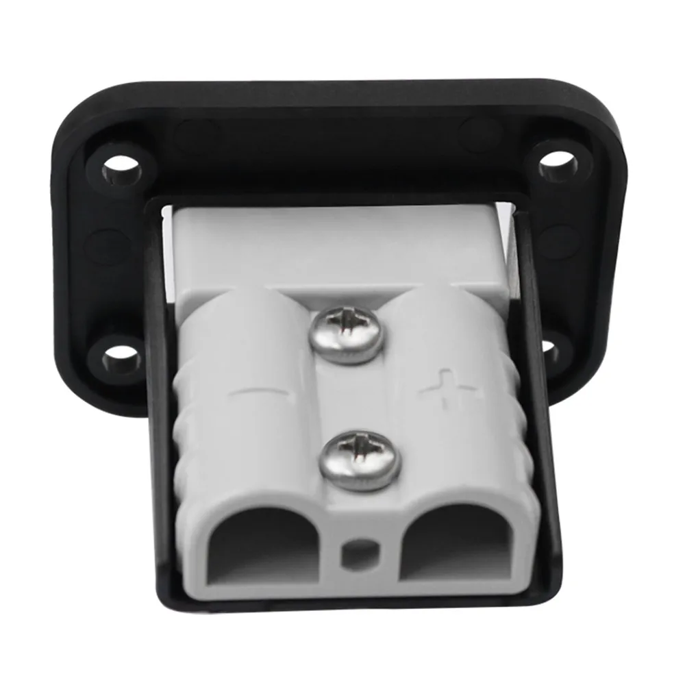 600V 50A Grey Style Connector Plug Flush Mount Mounting Bracket Panel ...