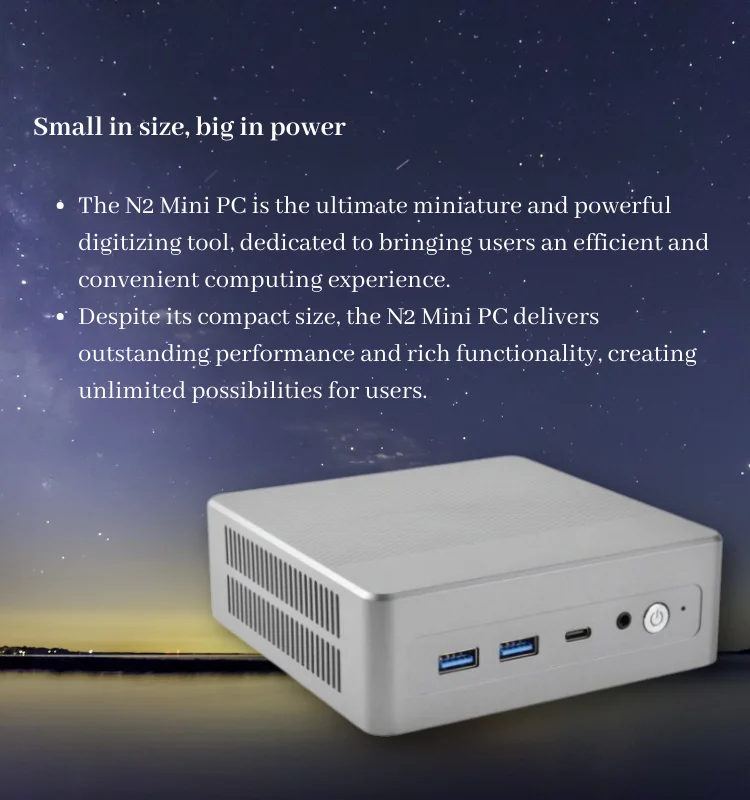 Mini Pc N2 Intel N95 Microcomputer Artwork Gddr4 4g/8g/16g/64g Dc 19v 3 ...