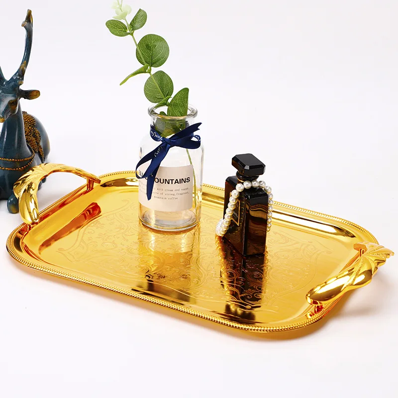QIAN HU Luxury Metal Trays - Perfect for Hotels & Events