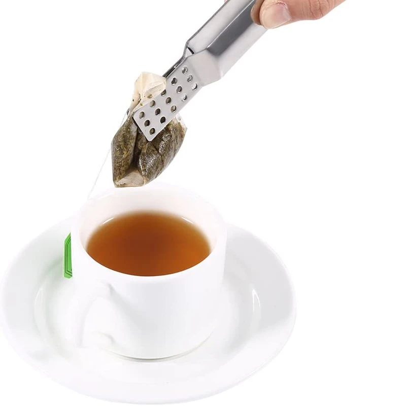 Tea Bag Squeezer Stainless Steel Tea Bag Tongs Silver Tea Bag Strainer ...