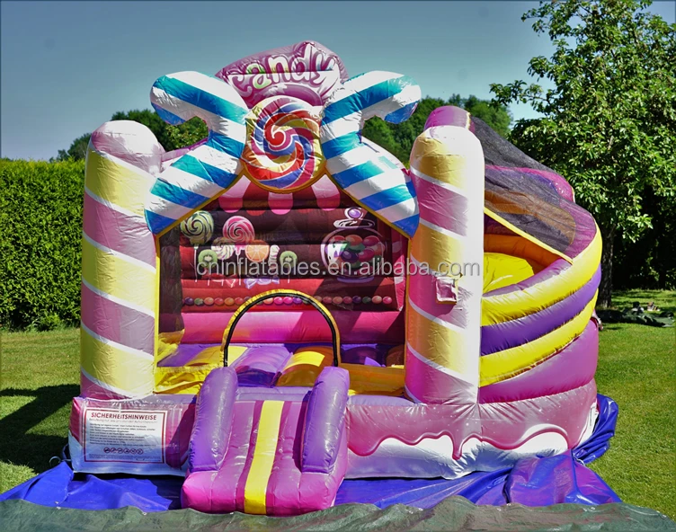 Kids Inflatable Moonwalk Candyland Sugar Shack Bounce House pink Candy ...