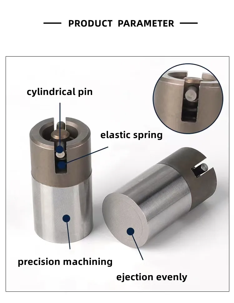 Air Poppet Valve Injection Mould Ejector Pins Plastic Stainless Steel Mold Parts Air Ejector Pin ...