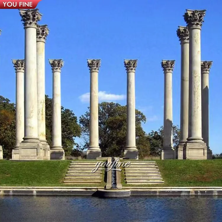 Famous Pillars - Hand Carved Natural Stone Roman Columns