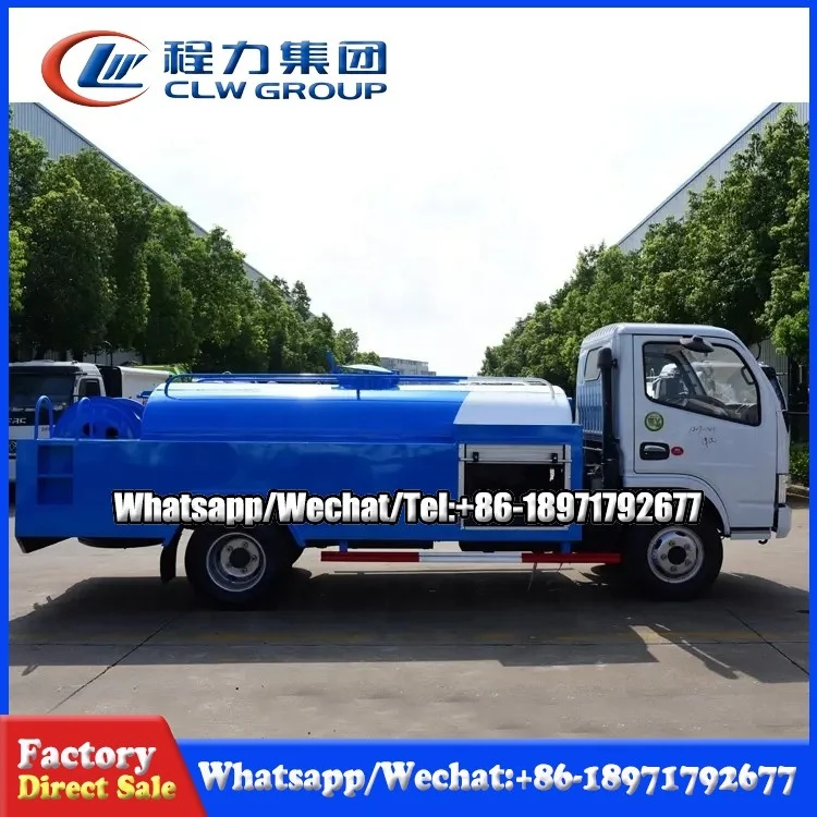 Small Dfac 5000 Liters Vacuum Sewage Suction Truck Jetting Sewer ...