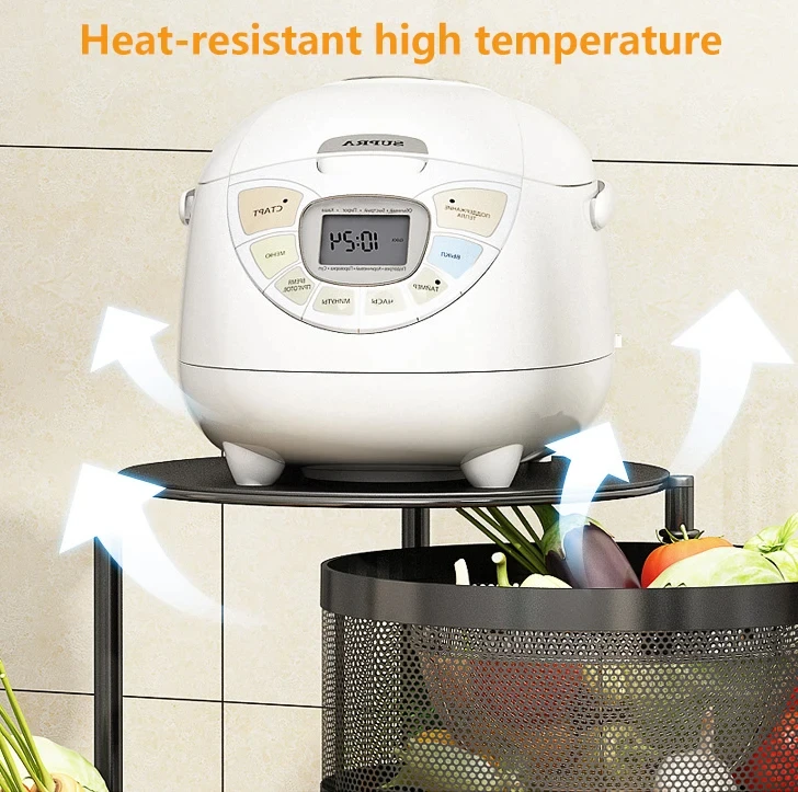 Kitchen Vegetable Rack 3 Layers Round Fruit And Vegetable Basket ...