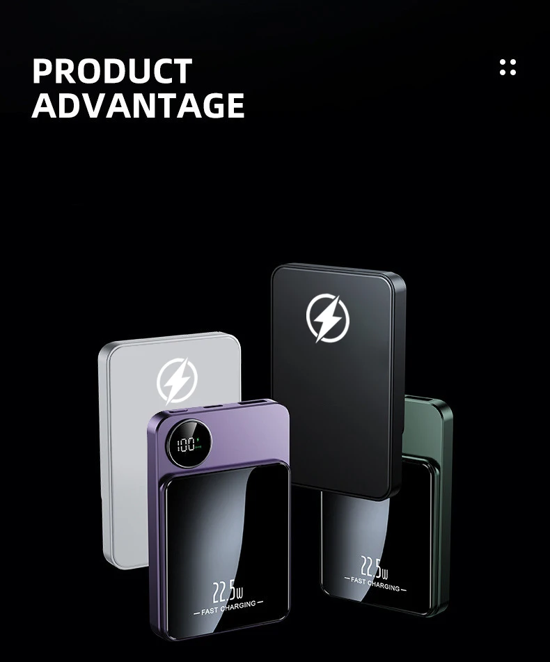 Mini Magnetic Power Bank - 10000mah & 5000mah Options