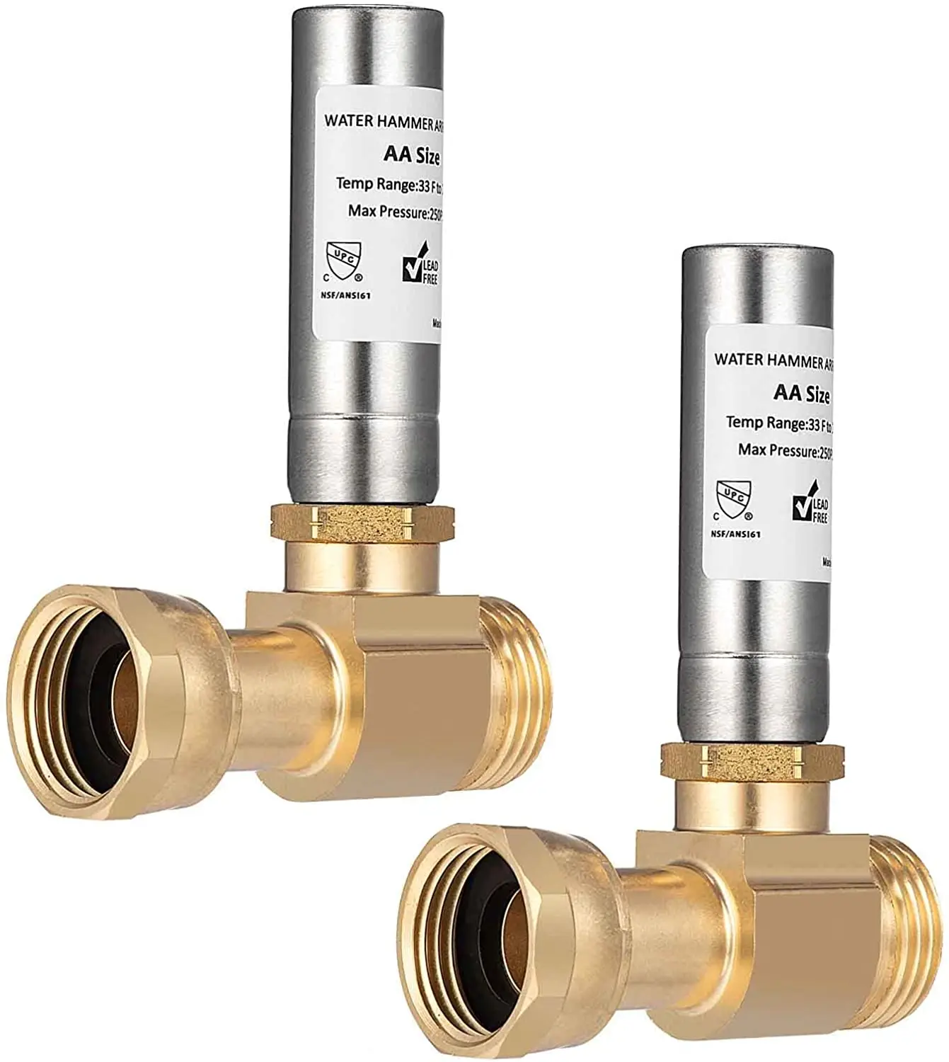 Water Hammer Arrestor Washing Machine 3/4 Absorb Shock And Reduce Noise ...