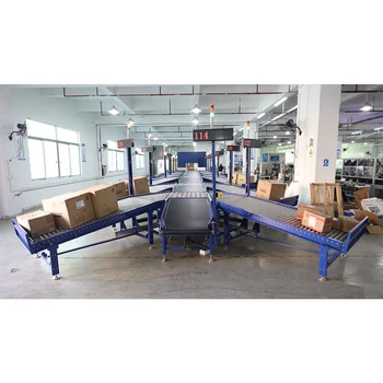 Factory Conveyor Box Diverter Divert Arm System Sorter Sortation Automated Machine Postal Parcel ...