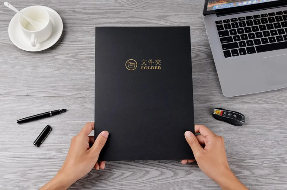 Custom Waterproof Cardboard A4 Presentation Paper Business File Folder ...
