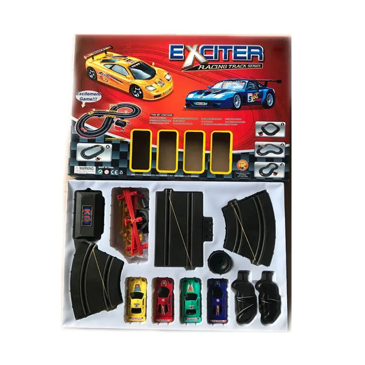 Electromagnetic Track Racing With 4 Cars - Buy Plastic Train Tracks Toy ...