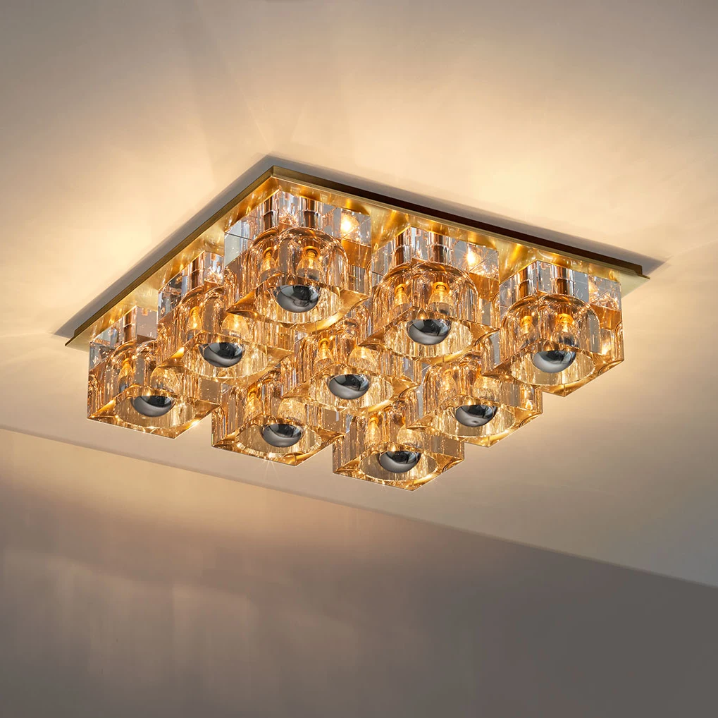 Natural Stone Rock Crystal Lighting Fixtures for Living Room