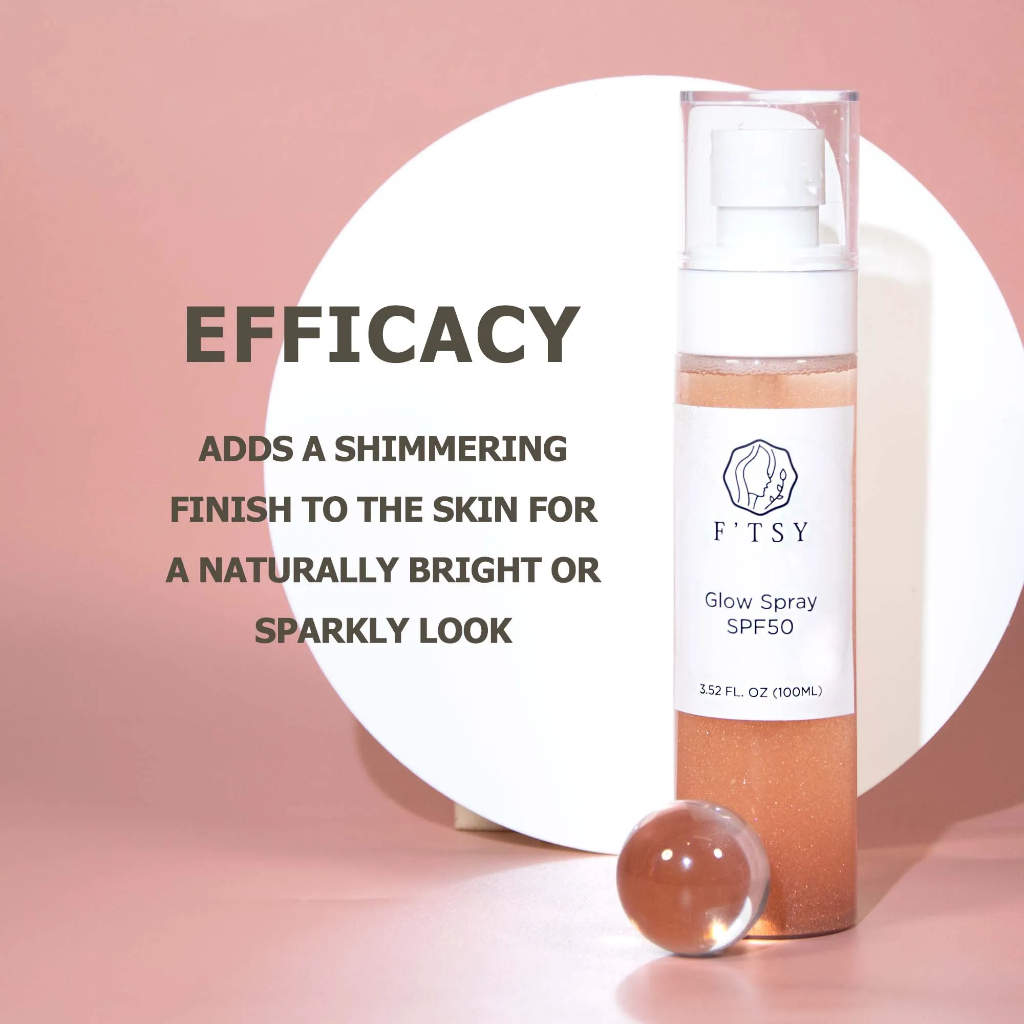 OEM SPF 50 Glow Sunscreen Spray Mist UVA UVB Sun Protection Shimmer ...