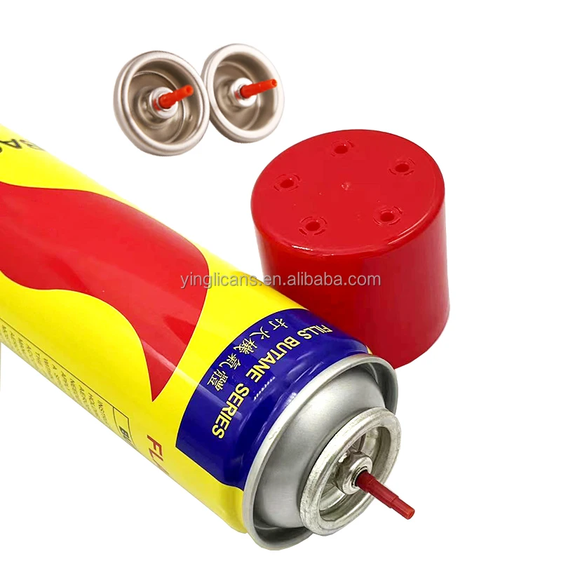 Refilling Butane Lighter Cans with Valve Tinplate Aerosol Can ...