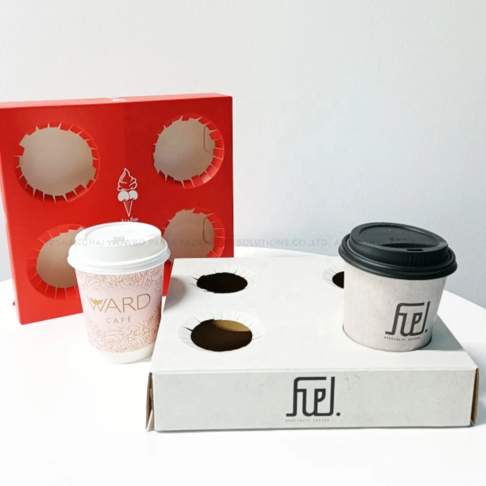 Custom Creative Design Matted 2 Flight Durable Corrugated Double Cup ...