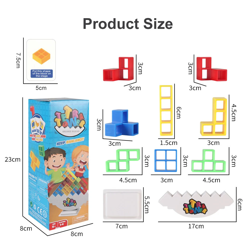 Tetras Tower - Educational Toy for Kids - 64pc Block Set