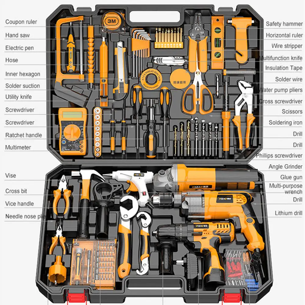 Hot Sell Multi Functional Household Electric Toolbox Lithium Drill ...