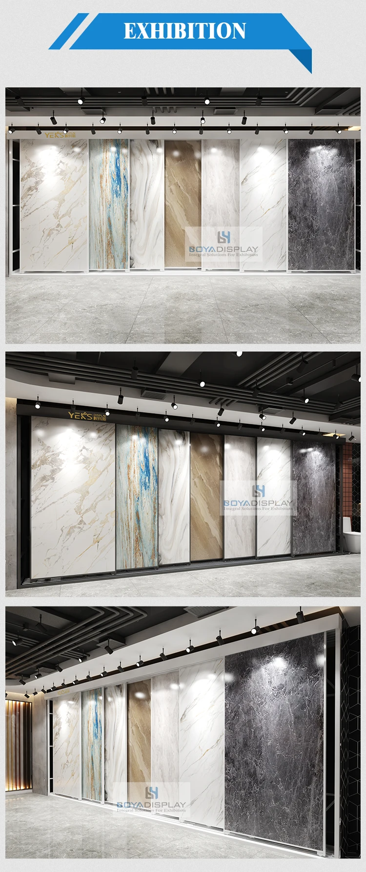 Convenient Push-pull Style Of Tile Display System For Showroom - Buy ...