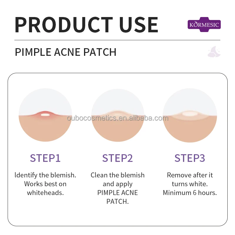 Kormesic Customize Medical Invisible Spot Sticker Hydrocolloid Acne Pimple Cover Patch For ...