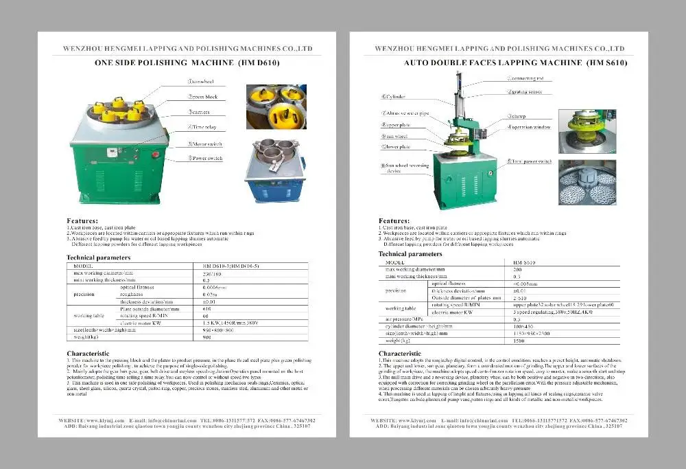 Favorable Pricen Flat Lapping Machine for Glass & Metal Polishing
