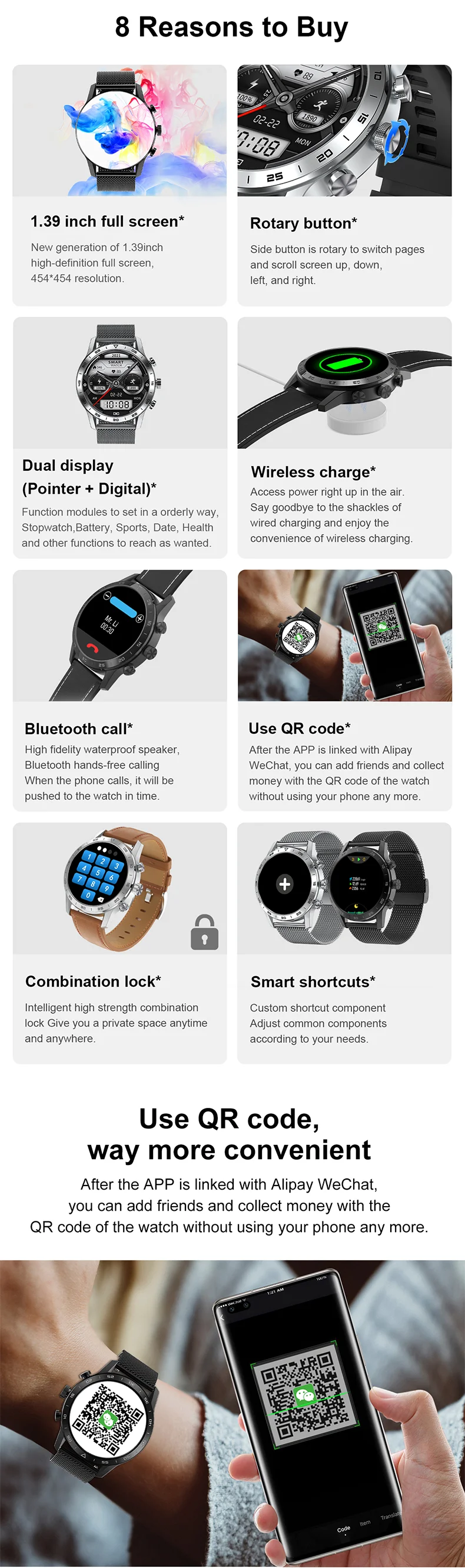 Hot Trending Products Round Screen Dial Smart Watch With Touch Color ...