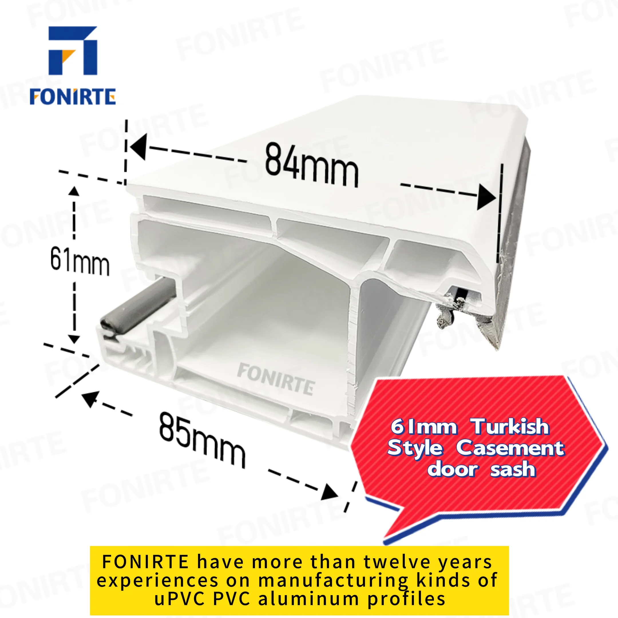 Plastic For Window Upvc Profile White Color Plastic Profiles Pvc ...