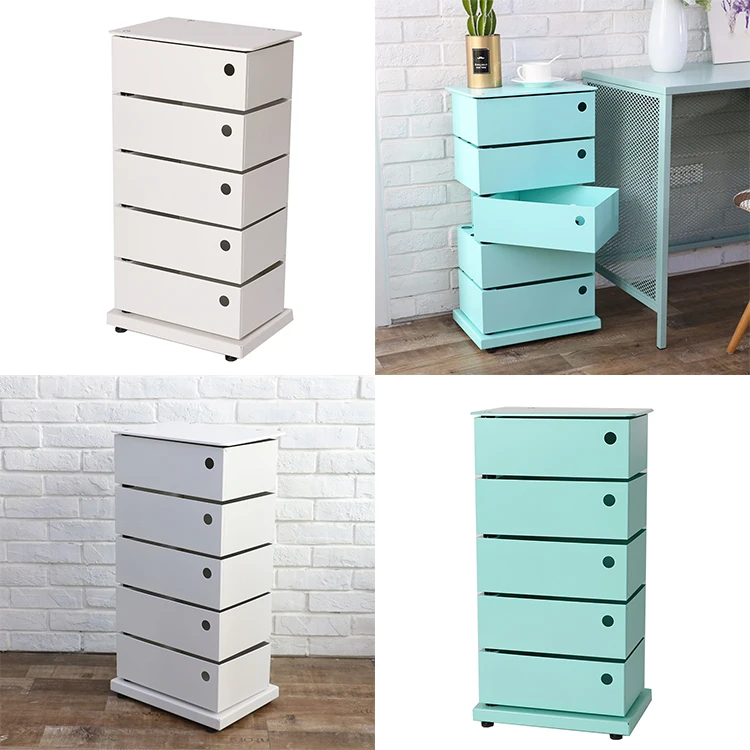 Rotatable Drawer Filing Cabinet 5-bin Storage Tower Anthracite - Buy 5 ...