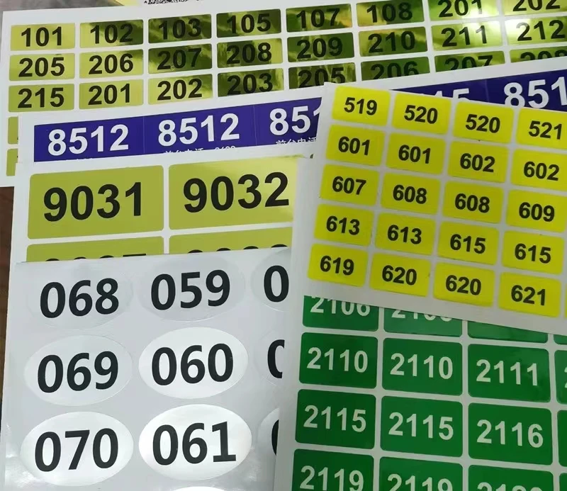 Wholesale Printing Serial Number Label Vinyl Durable Waterproof Number ...