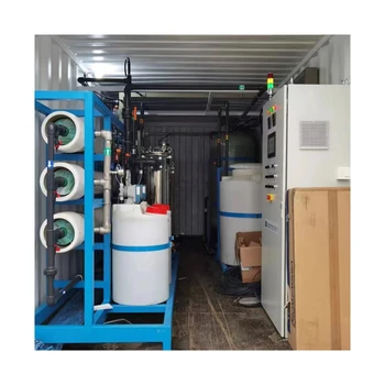 Container Seawater Desalination Mobile Reverse Osmosis Water Treatment ...