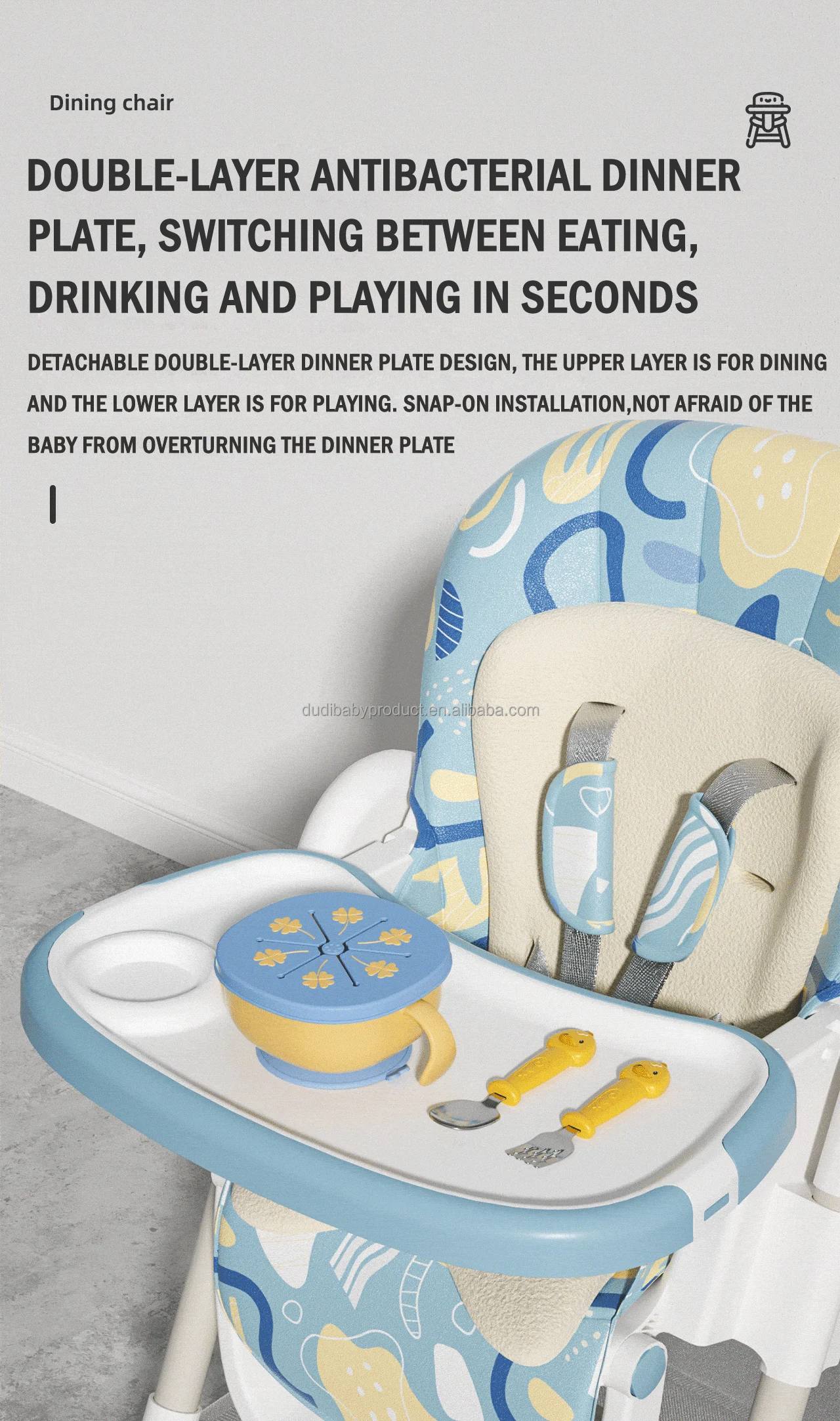 Modern Multi-functional Children Baby Feeding Eating Dining Chair ...