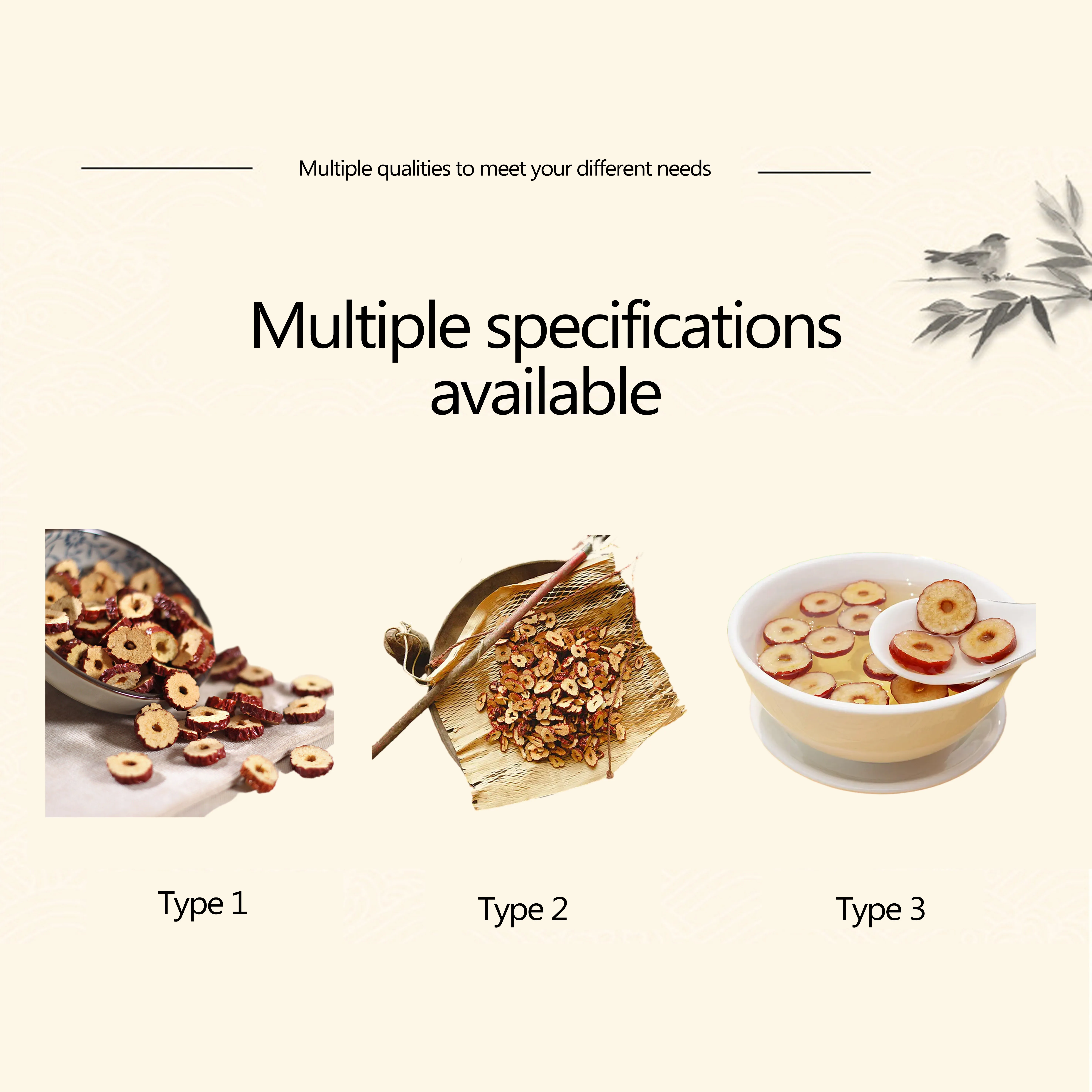 Chinese Red Dates Slices Dried Jujube Fruit Herb Tea Seedless Red Dates ...