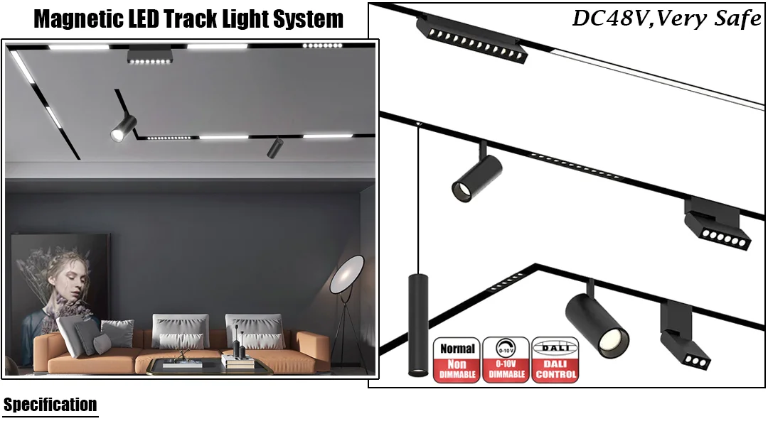 Suspending/surface Ceiling/recessed Complete Led Cob Magnetic Track ...