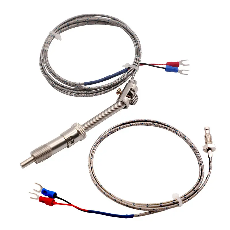Industrial Compression High Temperature Sensor E J K Pt100 Bayonet Spring Type Thermocouple ...