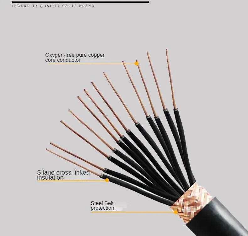 Jiangnan Control Cable Kvv Shielded Cable Kvvp2 3 4 5 6 7 8 10 12 Core ...