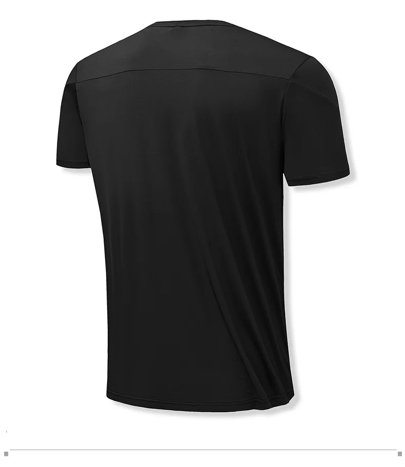 New Men's Quick Drying Elastic Sports T-shirt With Round Neck,Breathable,Sweat-wicking,Fitness ...