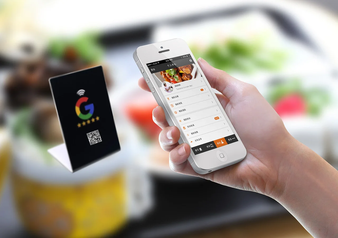 PVC Plastic Table Number NFC Stand Restaurant Table Display NFC Stand ...