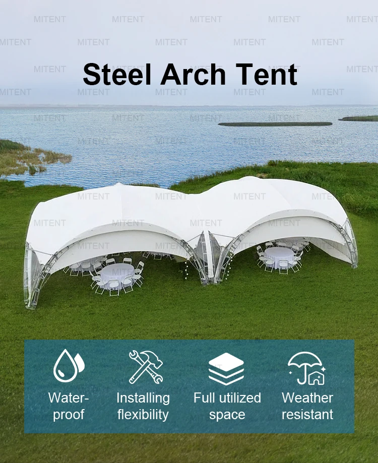Tenda Lengkung 10x10m - Ideal for Commercial Outdoor Events