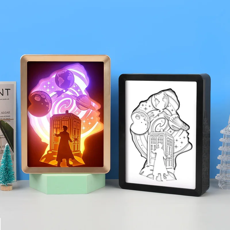 Anime Design 3D Paper Carved Led Light Carving Night Lamp Birthday Gift ...