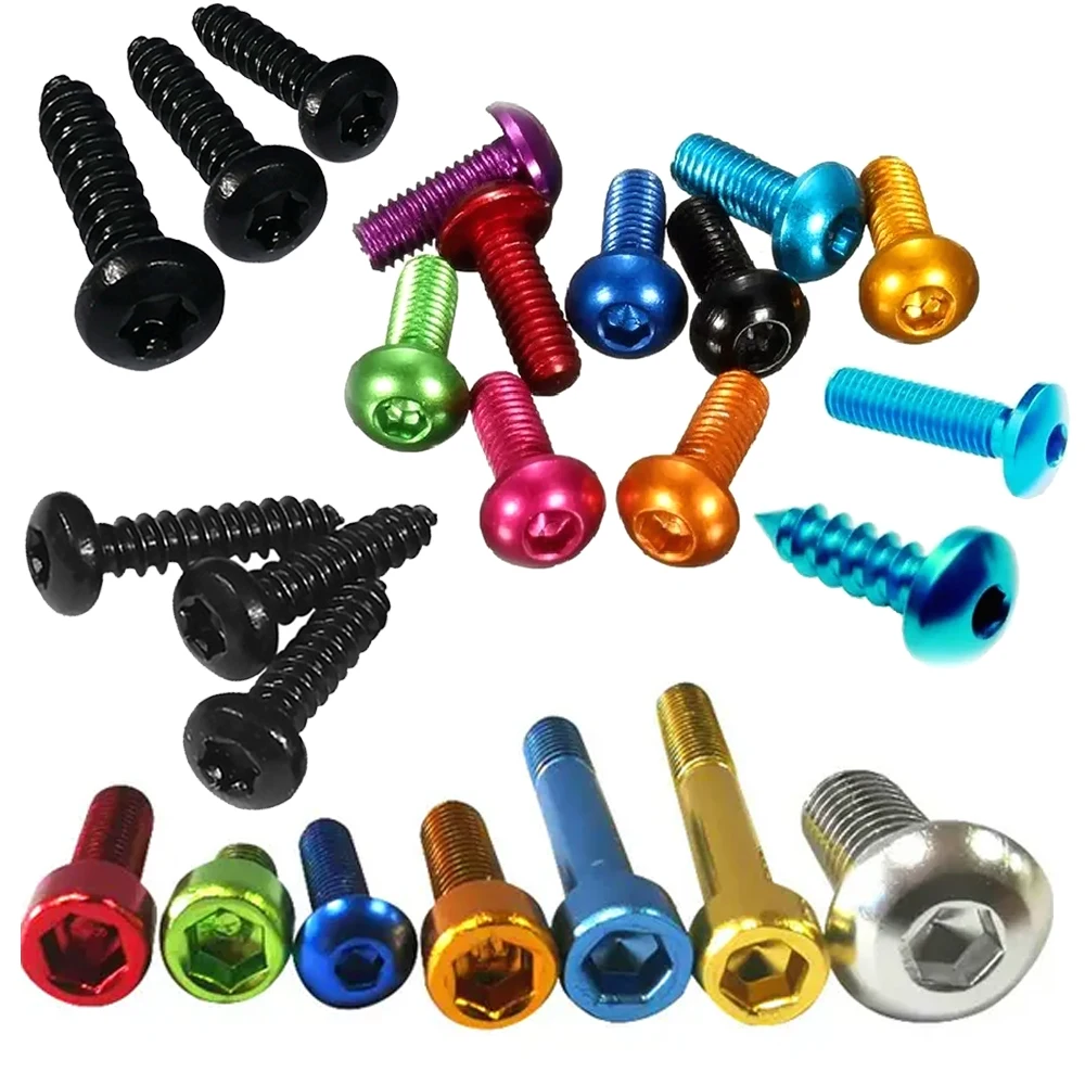 6061 7075 M5 M6 M8 M10 Anodized Color Aluminum Titanium Alloy Bolt ...